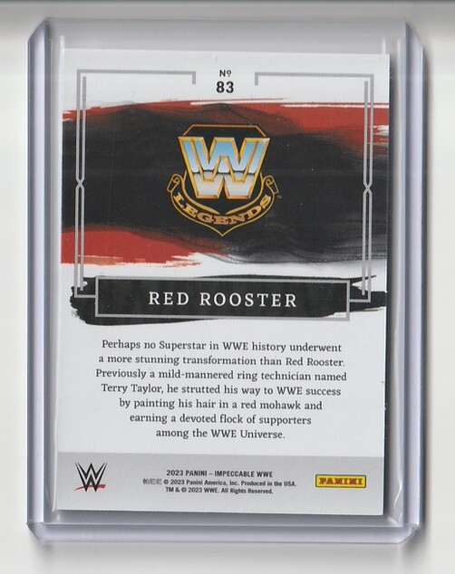 2023 Panini Impeccable WWE Red Rooster Silver 31/49 #83 Terry Taylor | eBay