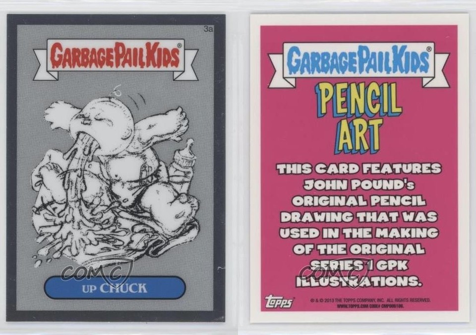 2013 Garbage Pail Kids Chrome Pencil Art Concept Sketches Up Chuck ...