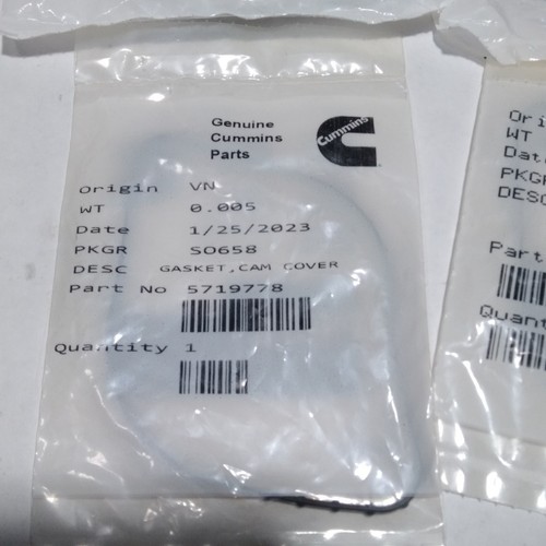 Pack of 4 Genuine Cummins Camshaft Cover Gasket 5719778 | eBay