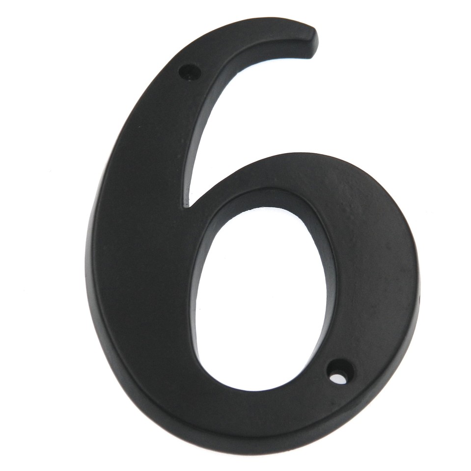 Gatehouse Large 5" Italic Black Metal Flush House Address Numbers | eBay