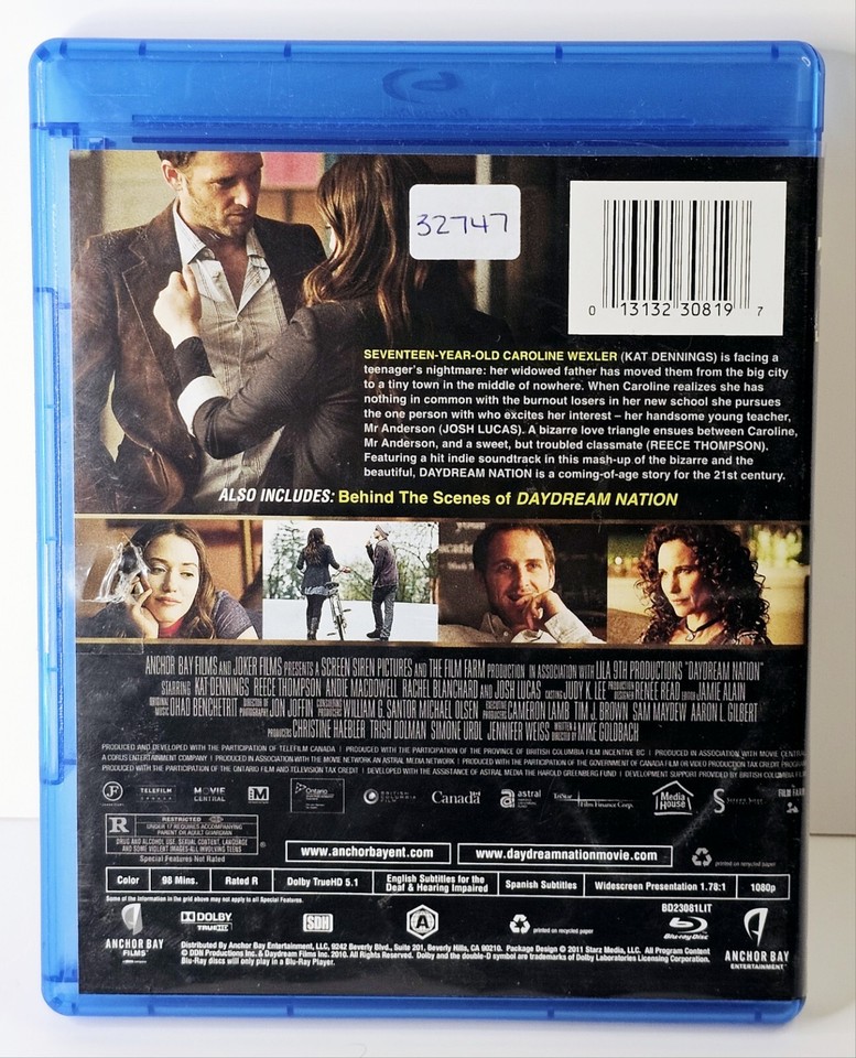 Daydream Nation (2010) Blu-ray 2011 Kat Dennings Josh Lucas Reese ...