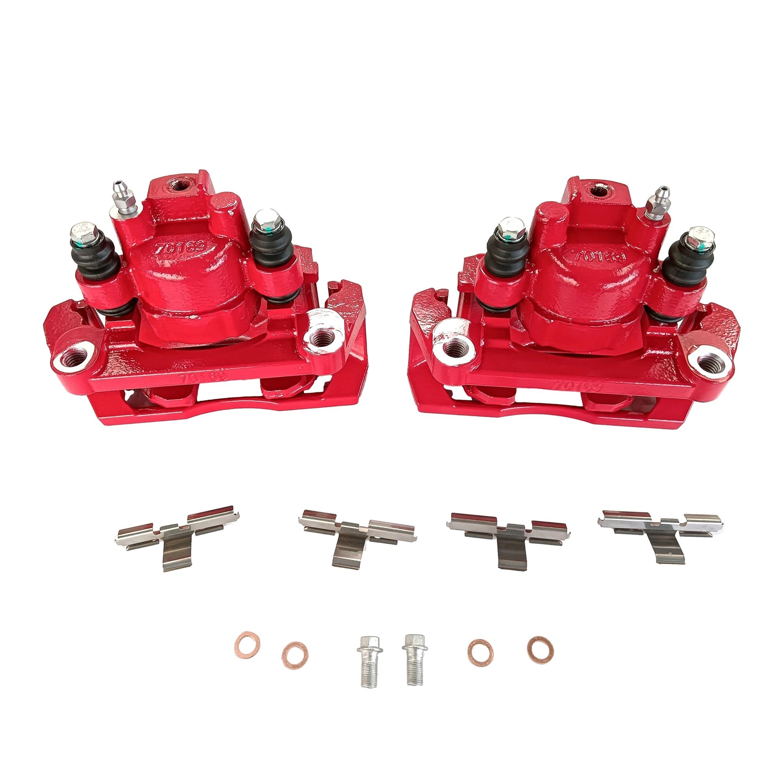 Red Rear Brake Calipers Powder Coated for Chrysler Aspen Dodge Ram 1500 ...