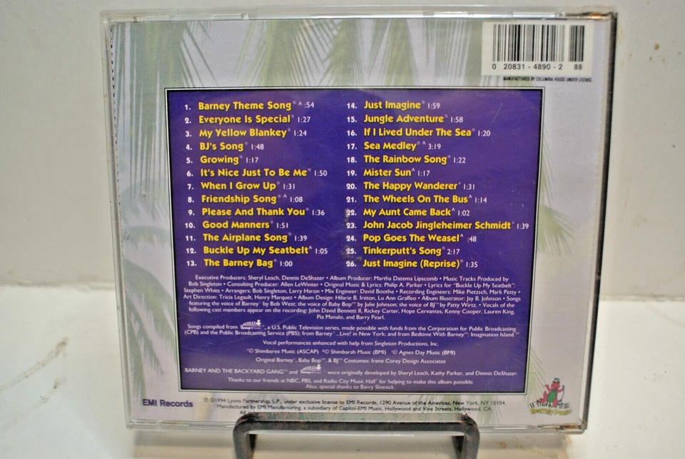 Lot Of 2 Barney CDs- Barney's Great Adventure Soundtrack & Favorites ...