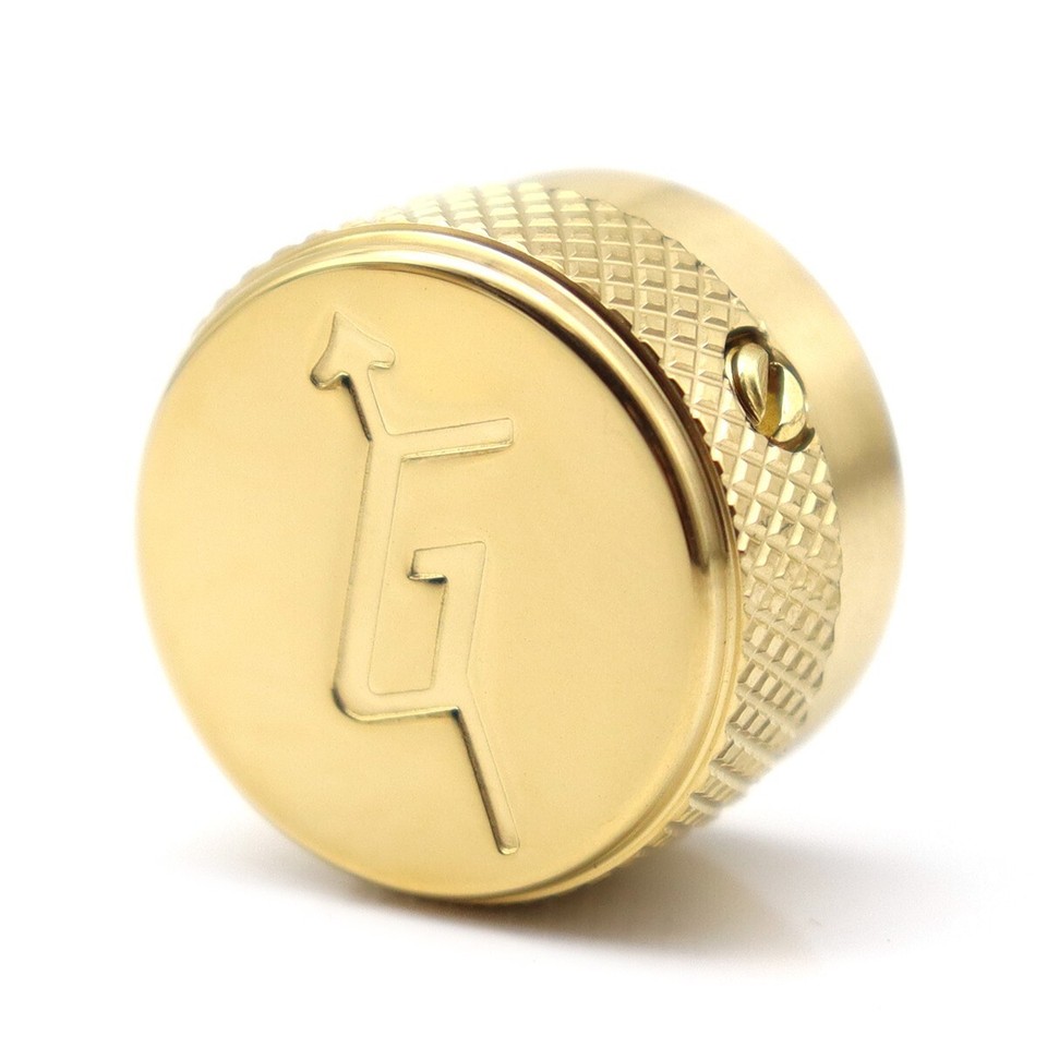 4Pcs Metal Guitar Knobs Gretsch 'G' Arrow Logo Knobs Gold with Flat ...