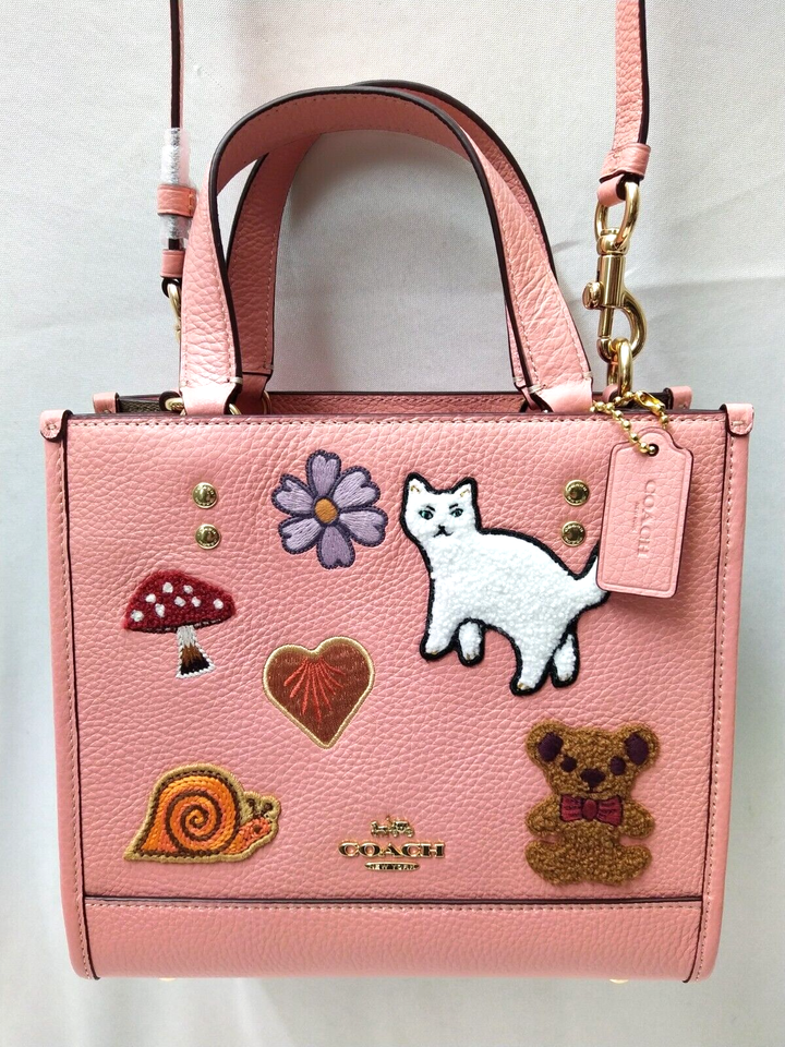 Coach Dempsey 22 Pink Leather With Creature Patches Women's Leather ...