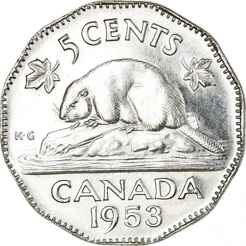 🇨🇦 Rare Canada 5 cents circulated coin, Beaver Nickel, 1953 | eBay