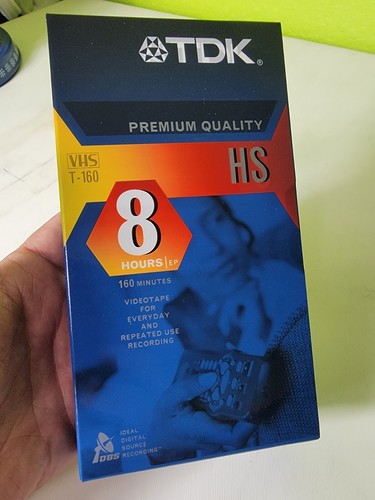 NEW SEALED TDK Premium Quality HS T-160 8 Hour Blank VHS Video Cassette ...