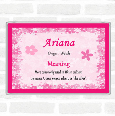 Ariana Name Meaning Jumbo Fridge Magnet Pink | eBay UK