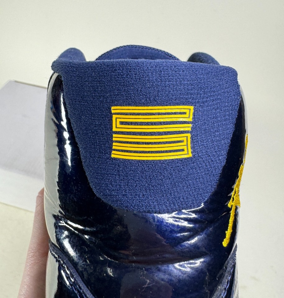 Nike Jordan 11 Superbad Michigan Player Exclusive Football Cleats Size ...