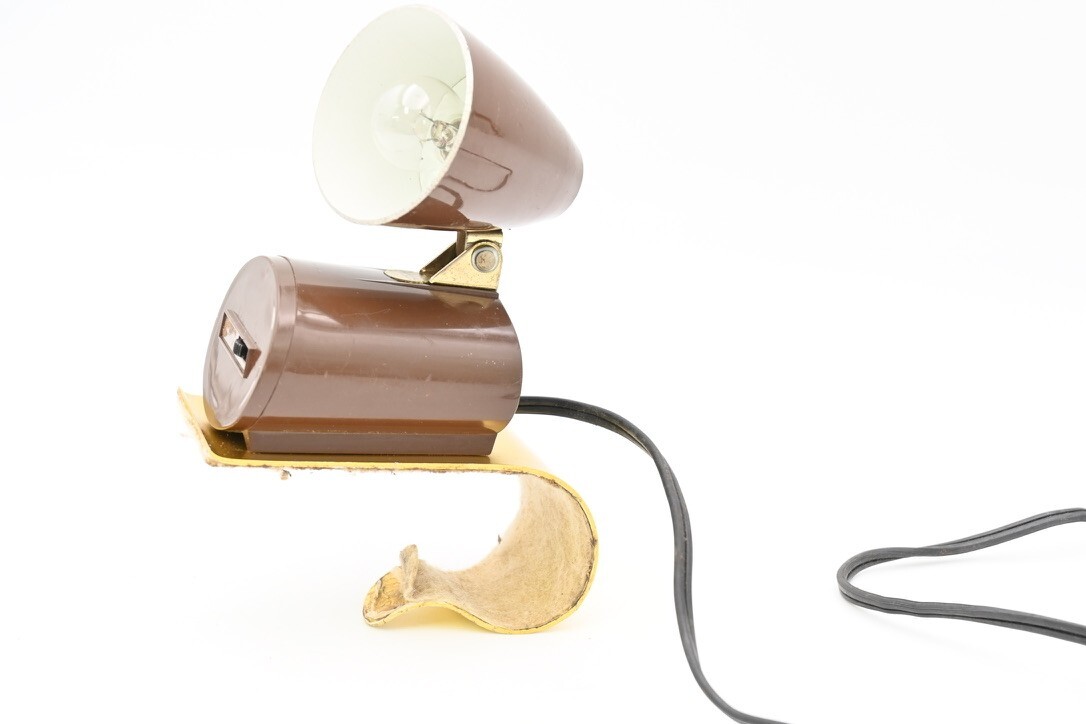 Vintage Tensor Brushed Gold and Brown Headboard Reading Light Lamp ...