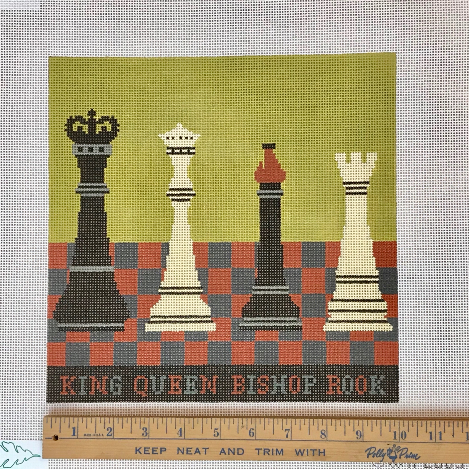 Cooper Oaks Handpainted Needlepoint Canvas Kit Warren Kimble Chess ...