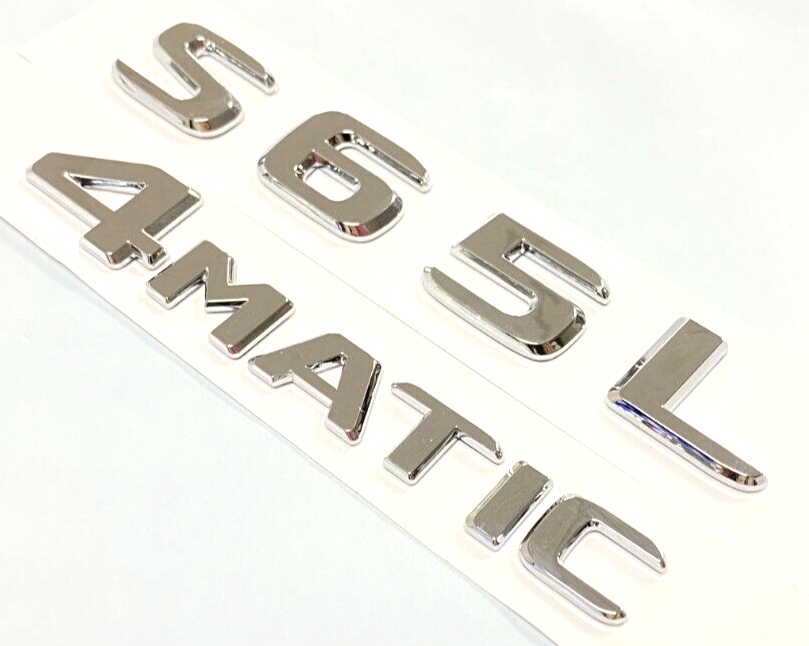#2 CHROME S65L+4MATIC REPLACEMENT FOR MERCEDES S65 REAR TRUNK EMBLEM ...