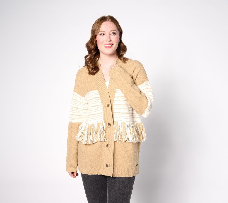 Peace Love World Women's Top Plus Sz Sweater 2X Label Textured Brown ...