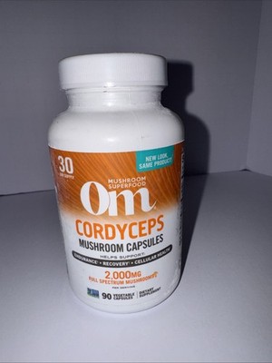 OM Mushroom Superfood Cordyceps Mushroom Vegetarian Capsules - 90 Count ...
