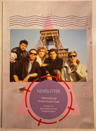 RARE VINTAGE Duran Duran International Fan Club Newsletter Summer 1985 ...