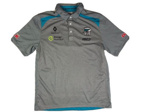 AFL Port Power ISC Grey Polo Top Size M | eBay Australia