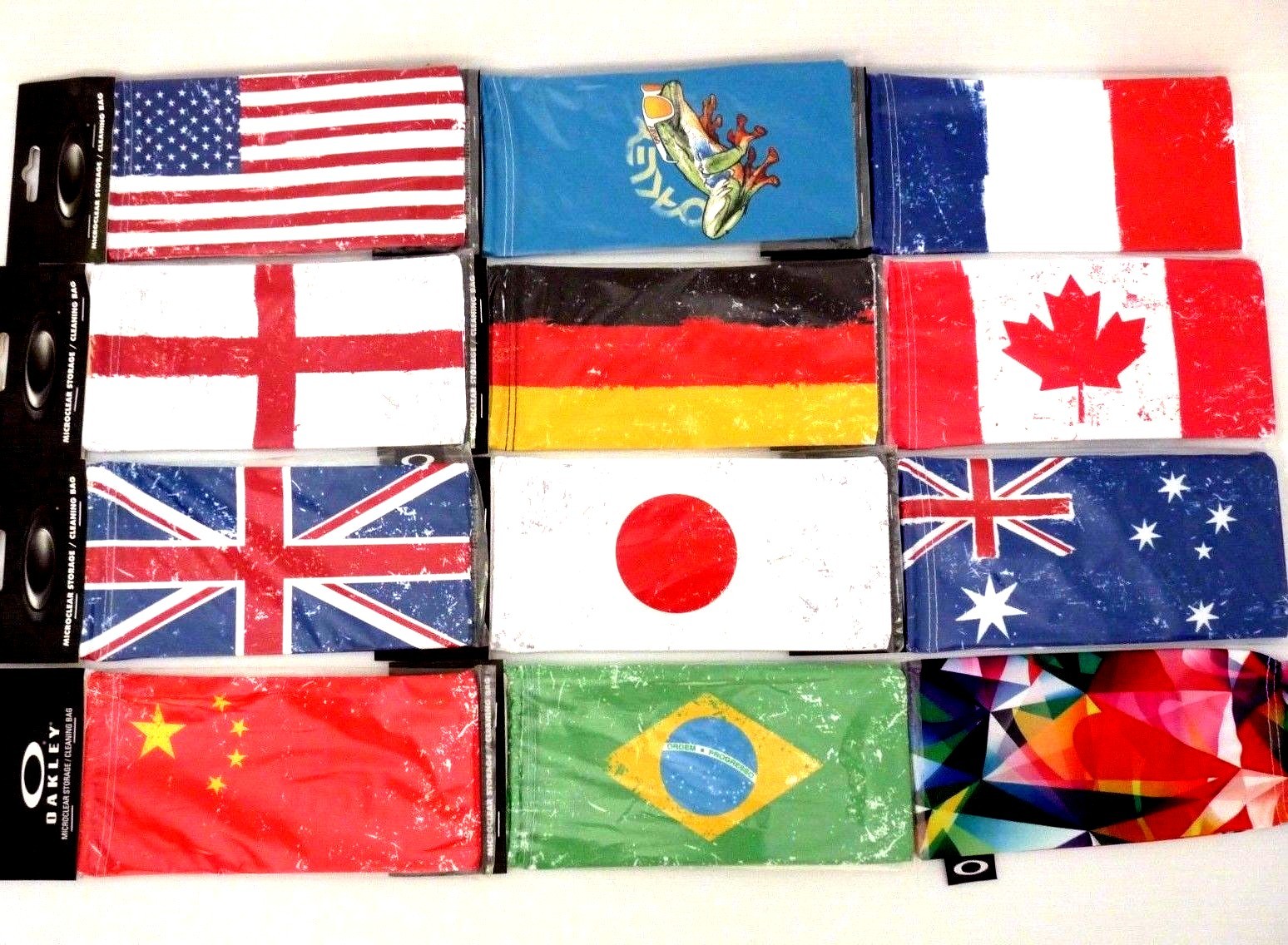 COUNTRIES FLAG OAKLEY LARGE MICROFIBER cleaning POUCH SUNGLASSES ...