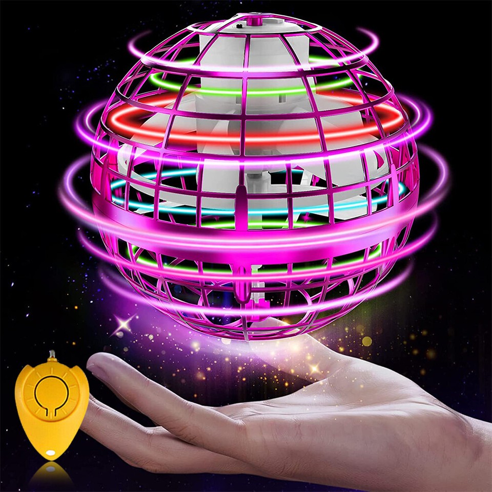 Flying Orb Ball Toys Hand Controlled RGB Light Magic Hover Boomerang ...