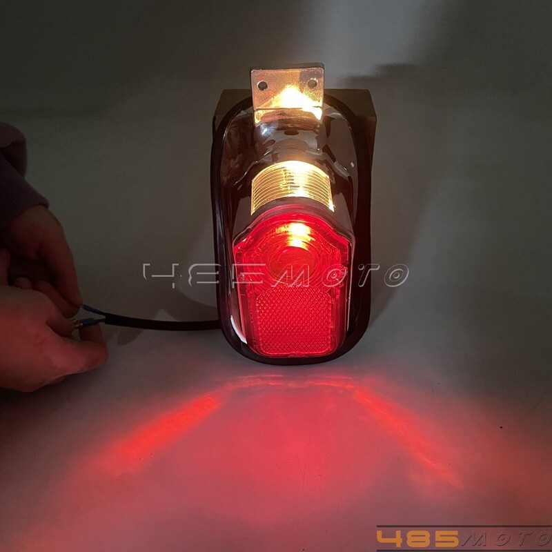 Tombstone Brake Tail Light License Plate Lamp Red Lens For Harley ...