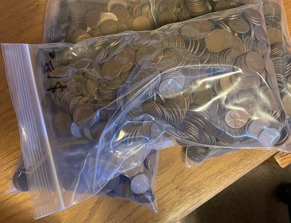 1000 Wheat Penny Cents 1909 VDB & 1909 P Lincoln Cent included, steel ...