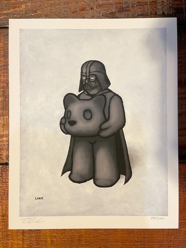 Luke Chueh HeadSpace Bear Darth Vader Print Limited /200 Star Wars Head ...