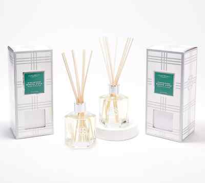 HomeWorx by Slatkin & Co. S/2 Frosted White Pine Reed Sticks Diffusers ...