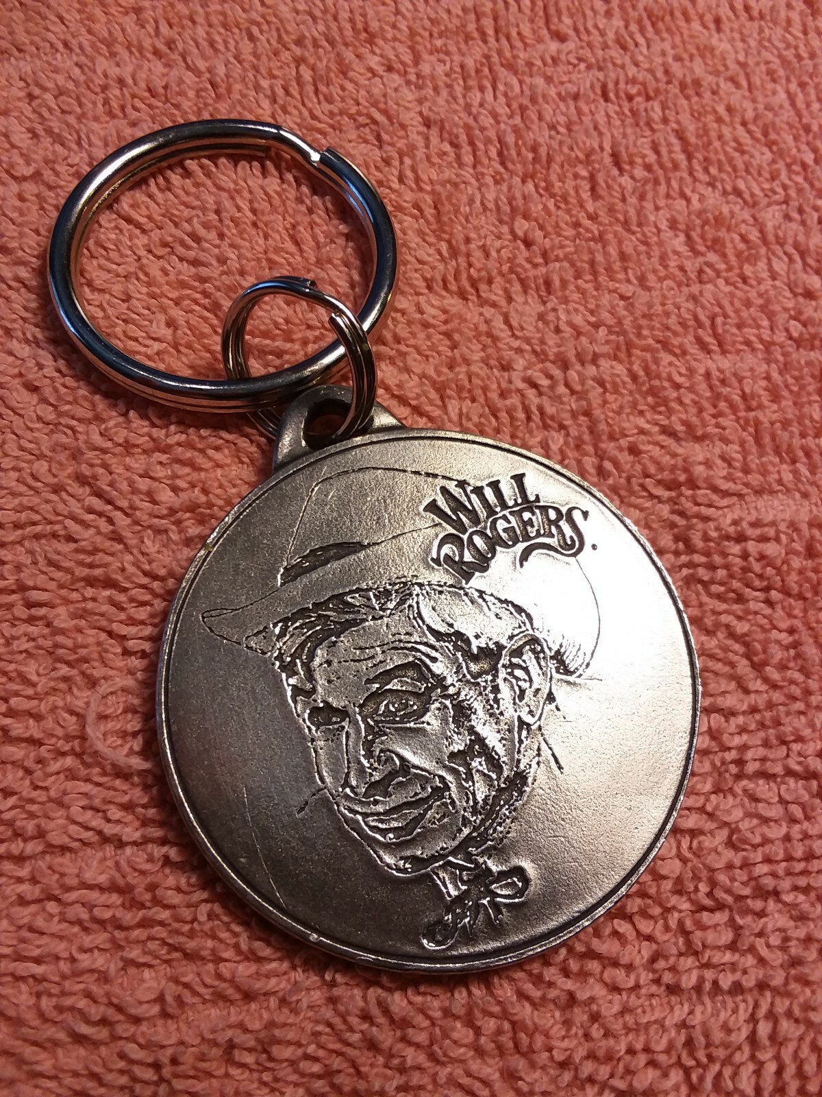 Vintage Danforth Pewter Vermont Will Rogers Keychain Keyring Key Ring ...