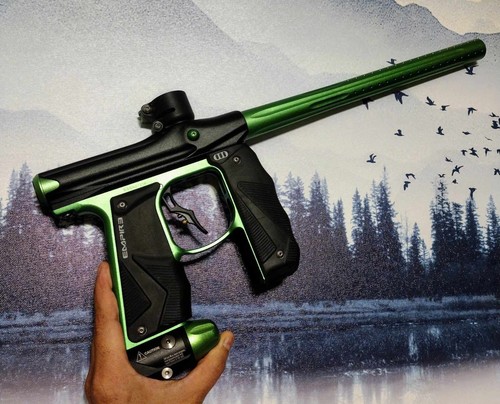 Empire Mini GS Electronic Paintball Gun Marker - Black/green with duce ...