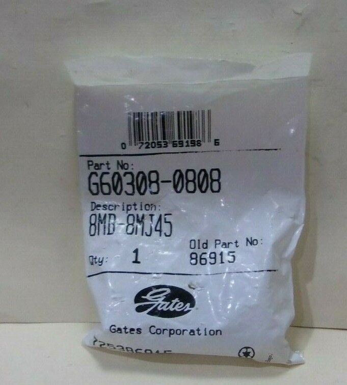 (01 Pc) Gates 8MB-8MJ45 , G60308-0808 Hydraulic Hose Adapter, NEW | eBay