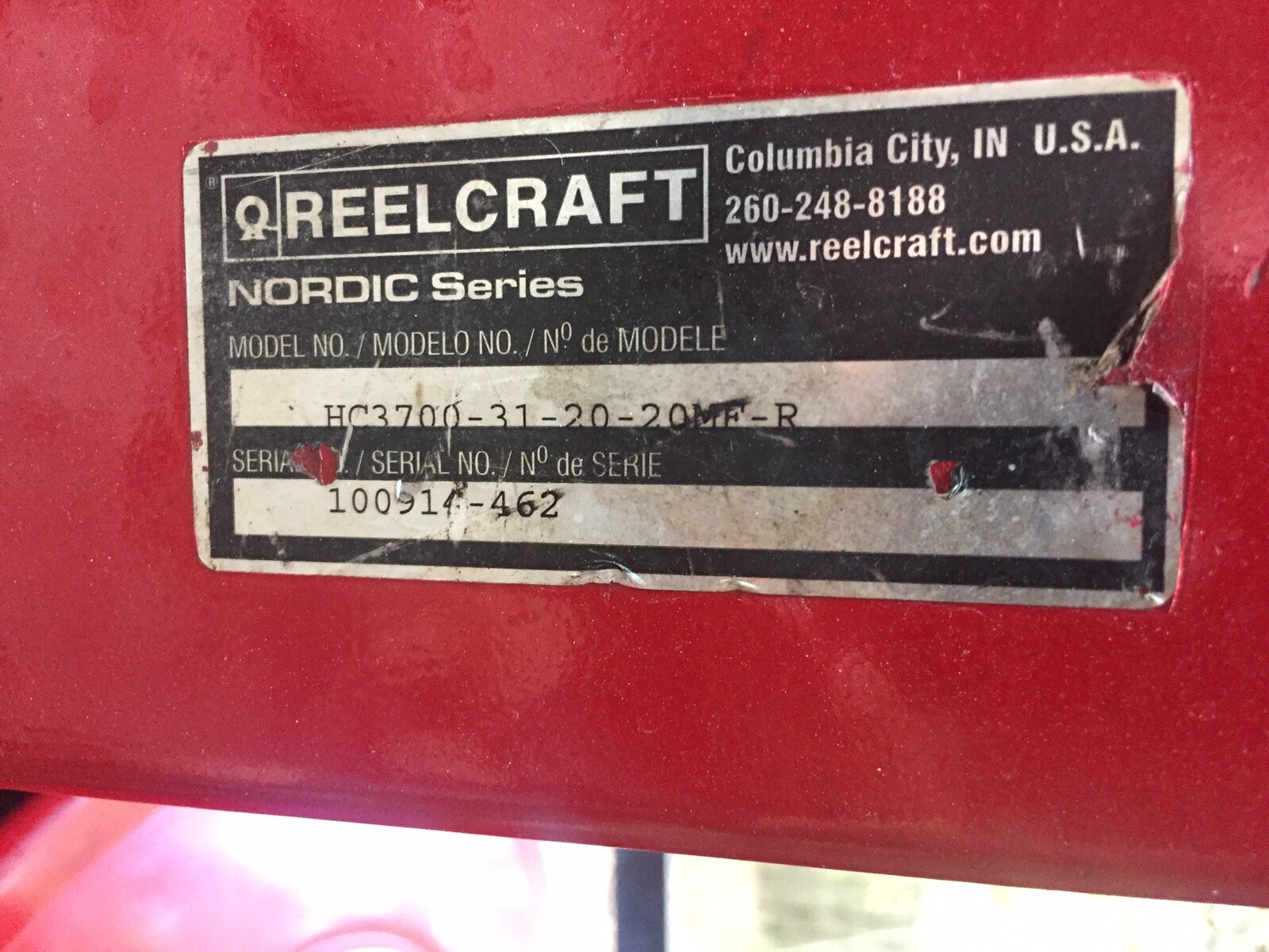 Reelcraft HC3700 Nordic Series Heavy Duty Fuel Hose Reels with Custom ...