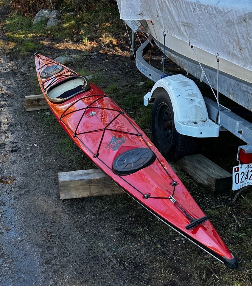Edyline S18 Falcon Kayak, bright red topside, excellent condition | eBay