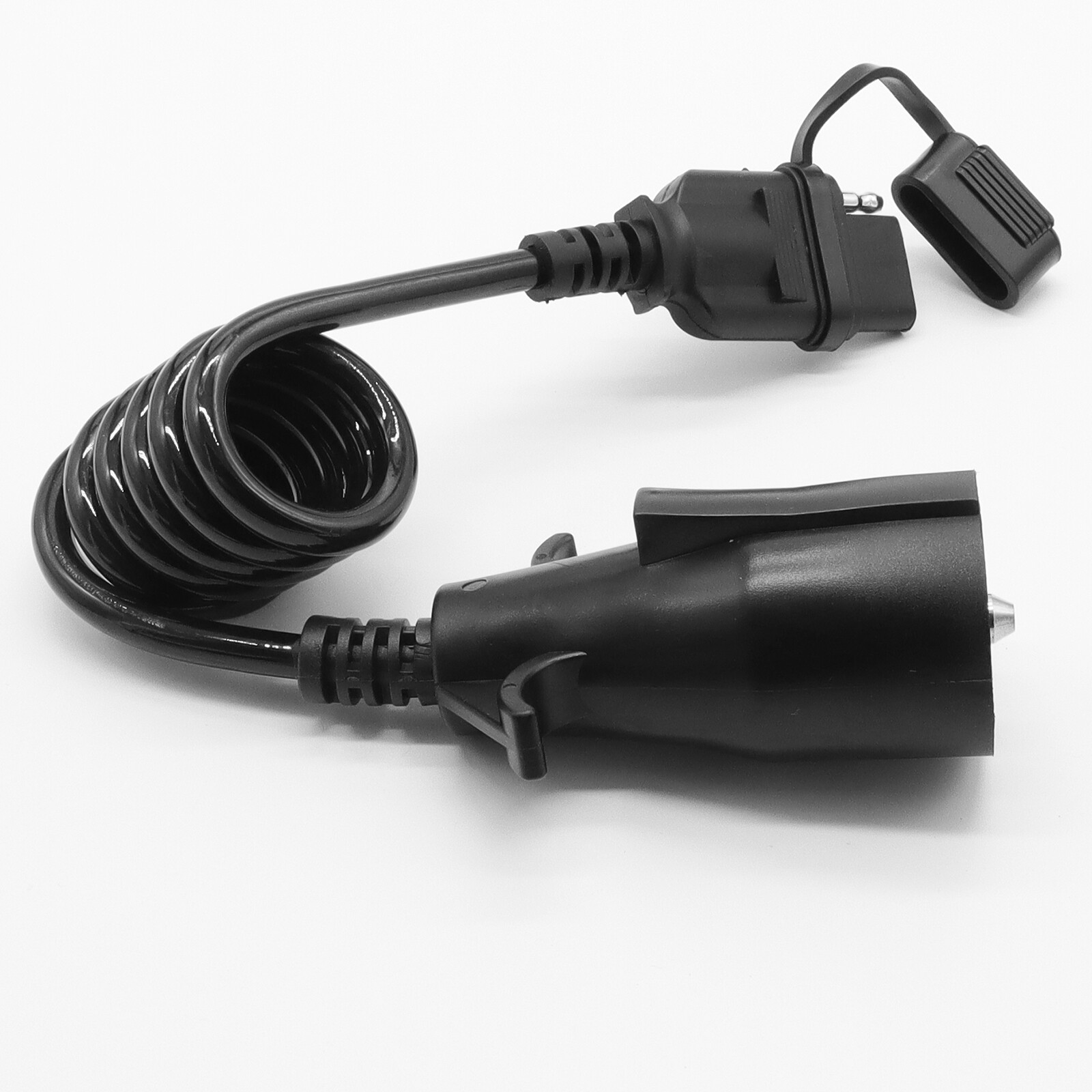 7 Way Round to 4 Way Flat Adapter Wiring Trailer Connector Plug Socket ...