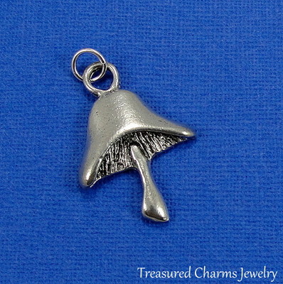 Silver MUSHROOM CHARM Shroom Fungus Toadstool Vegetable PENDANT *NEW ...