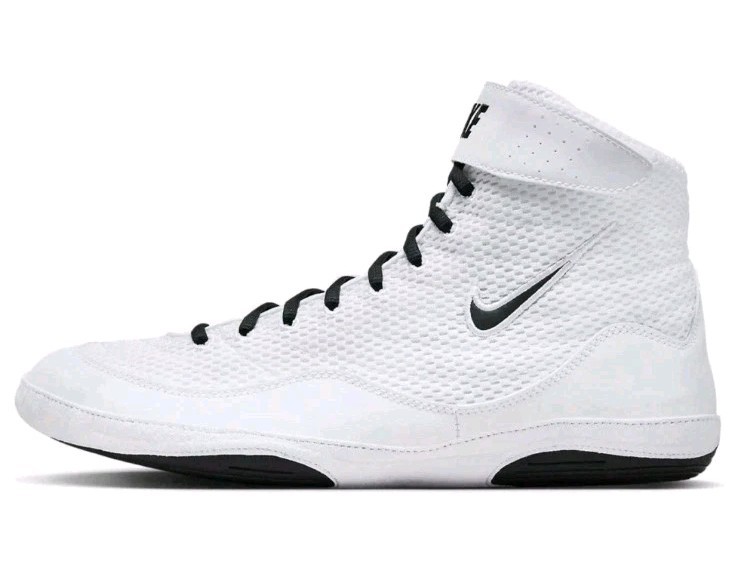 NEW Nike Men's SIZE 8.5 Inflict White Black Wrestling Shoes 325256-101 ...