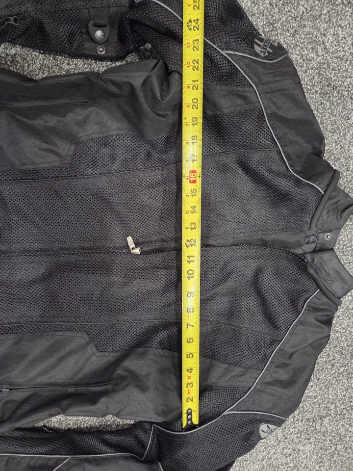 Joe Rocket Motorcycle Jacket Men 2XL Black Biker Paded Safety Riding ...