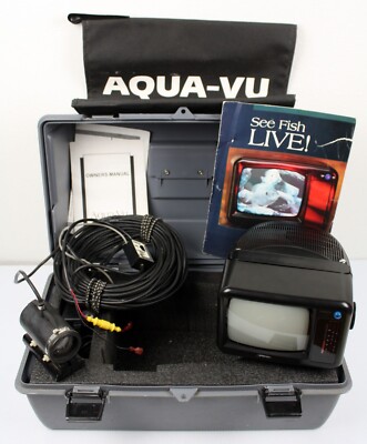 Aqua-Vu Underwater View Camera Fish Finder Ice Fishing System & Case ...