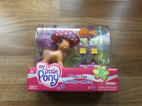 NIB My Little Pony Picnic Fun With Sew-and-So Playset Hasbro 2005 RARE ...