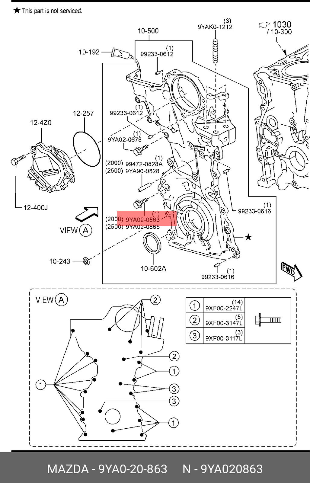 Genuine OE Bolt Metal 9YA020863 For Mazda 9YA02-0863 | eBay.de