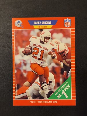 Barry Sanders 1989 Pro Set Rookie Card RC #494 Detroit Lions SHARP! NM ...