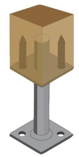 Galvanised Timber Post Support Centre Pin 25mm x 300mm for sale online ...