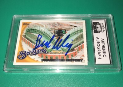 HOF Bud Selig Brewers Signed Baseball Card Authentic Autograph Slabbed ...