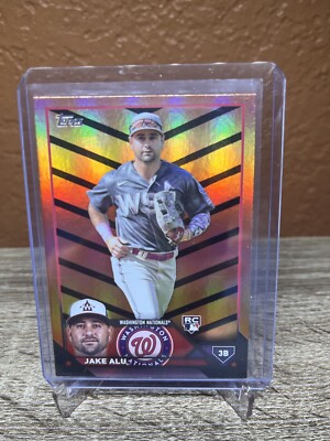 2023 Topps Update Jake Alu RC Orange and Black Foil - Nationals rookie ...