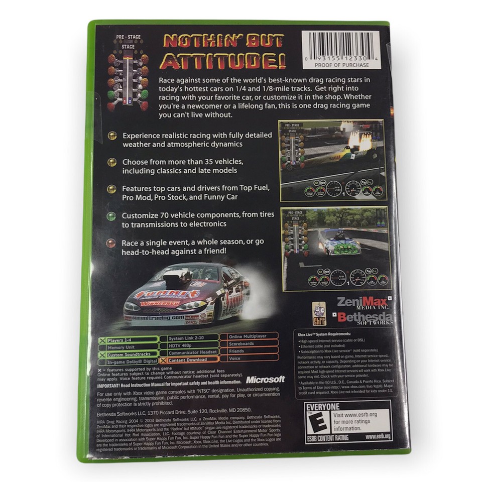 IHRA Drag Racing 2004 (Microsoft Xbox, 2004) Complete | eBay