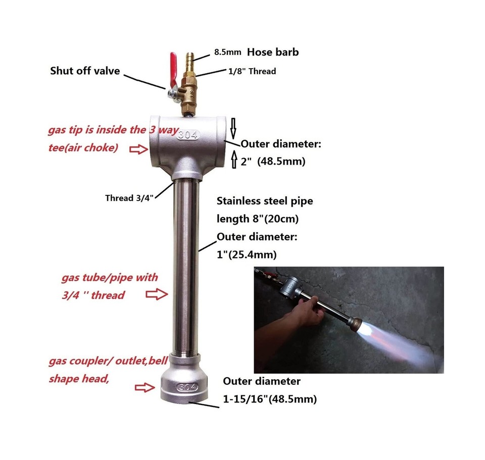 10KG Propane Smelting Furnace Double Forge Burners, Gas Metal Melting ...