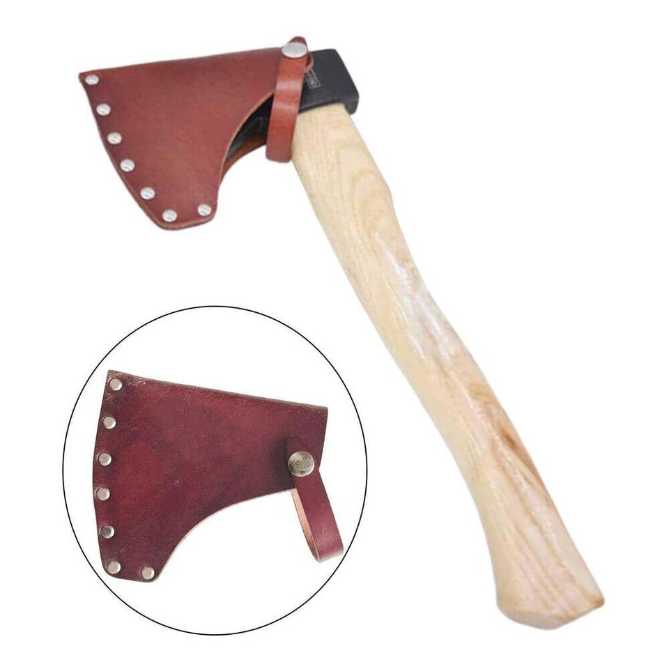 1Pc Leather Axe Holder Hatchet Lanyard Blade Sheath Head Cover ...