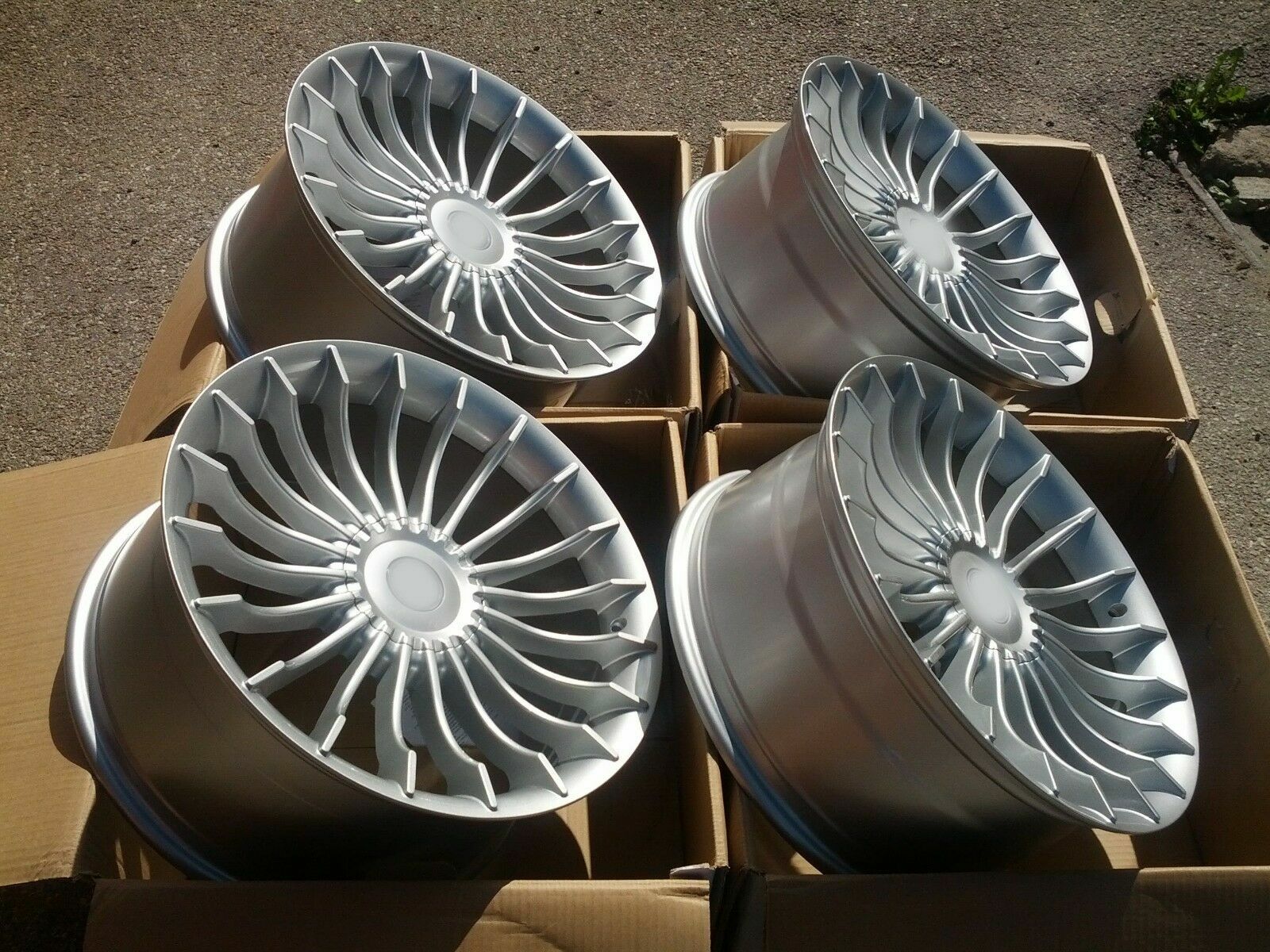 New 4x 21 inch 5X112 5X120 ALPINA style wheels for BMW 5 7 GT Silver ...