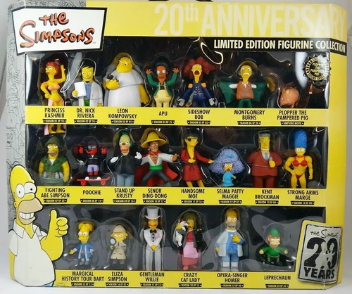 The Simpsons 20th Anniversary - 21 pvc figures gift set "The Simpsons ...