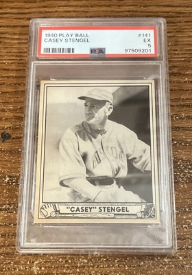 1940 Play Ball CASEY STENGEL Boston Bees #141 PSA 5 EX Condition! | eBay