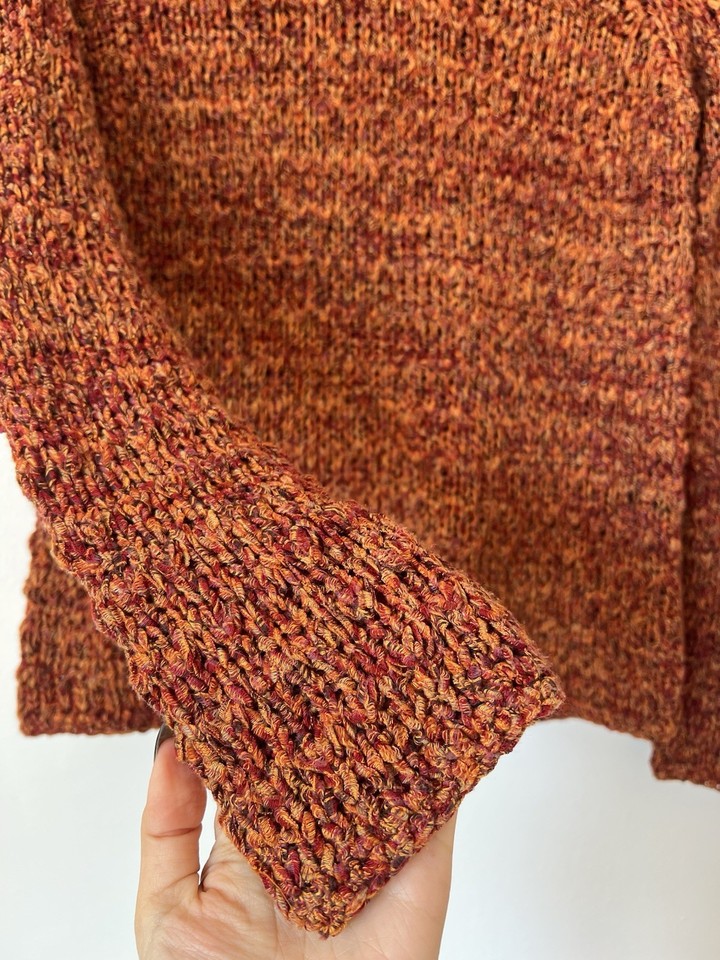 Burnt Orange Knit Sigrid Olsen Sport Pullover Sweater Size Small Boho ...