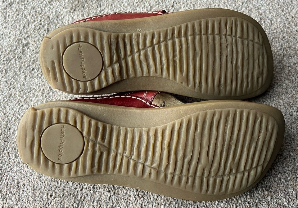 Hush Puppies Sandals Red Leather Slip on Comfort Summer UK Size 5 | eBay UK